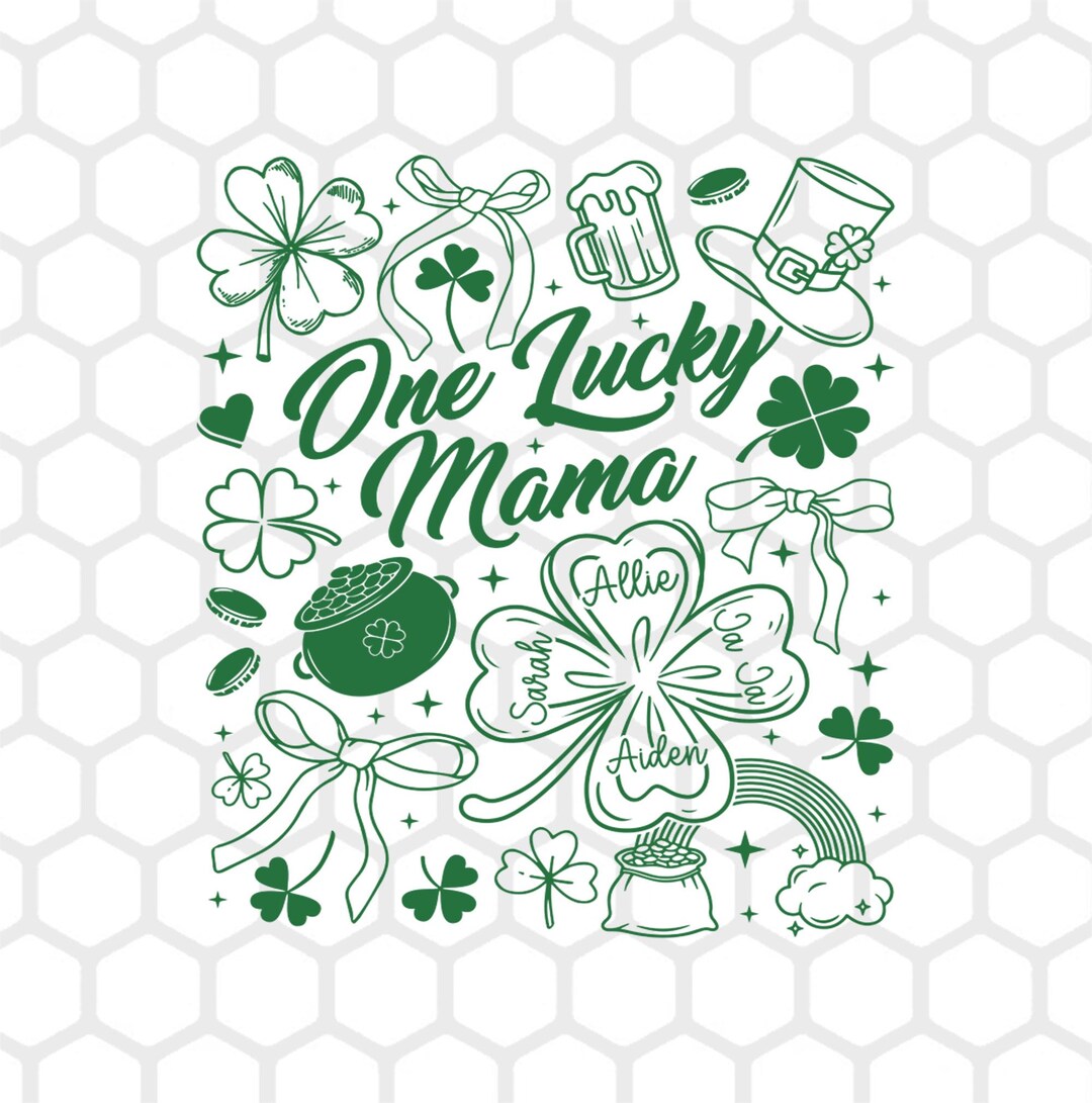 St Patricks Day Mom Png, One Lucky Mama St Pattys Mama Png - Etsy