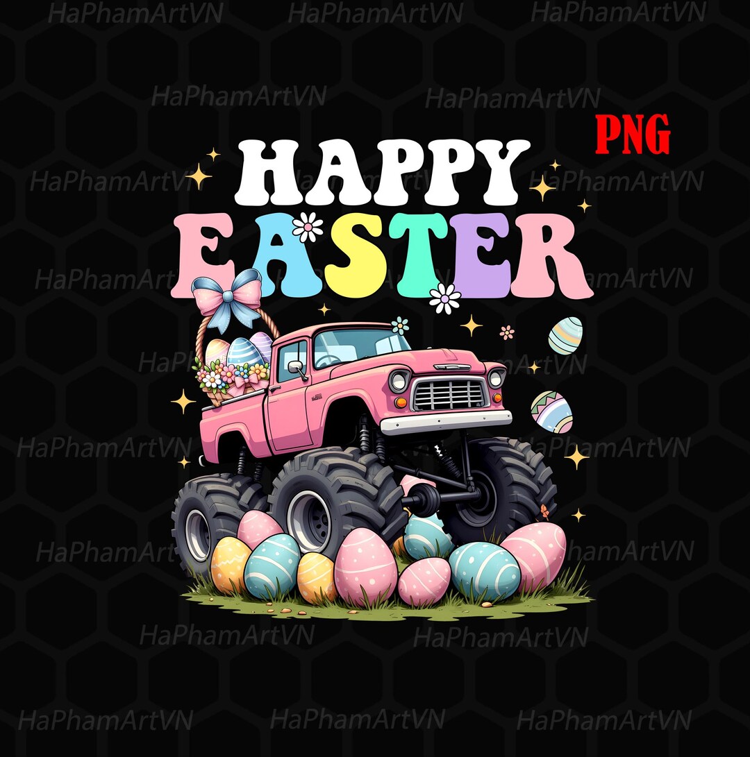 Happy Easter Bucket Truck Png, Blue Collar Easter Png, Bucket Truck ...