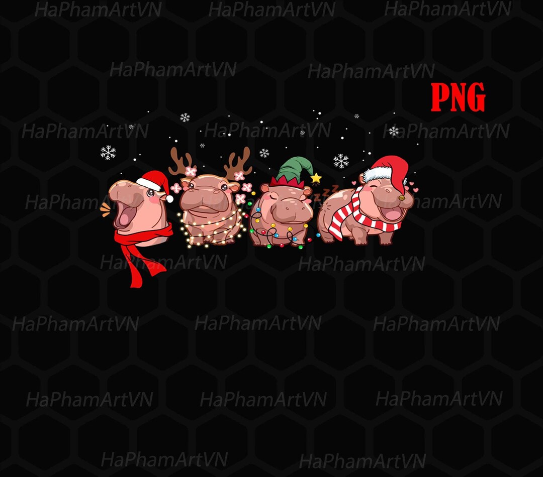 Christmas Moo Deng Halloween Png, Santa Moo Deng PNG, Bouncy Pig, Baby ...