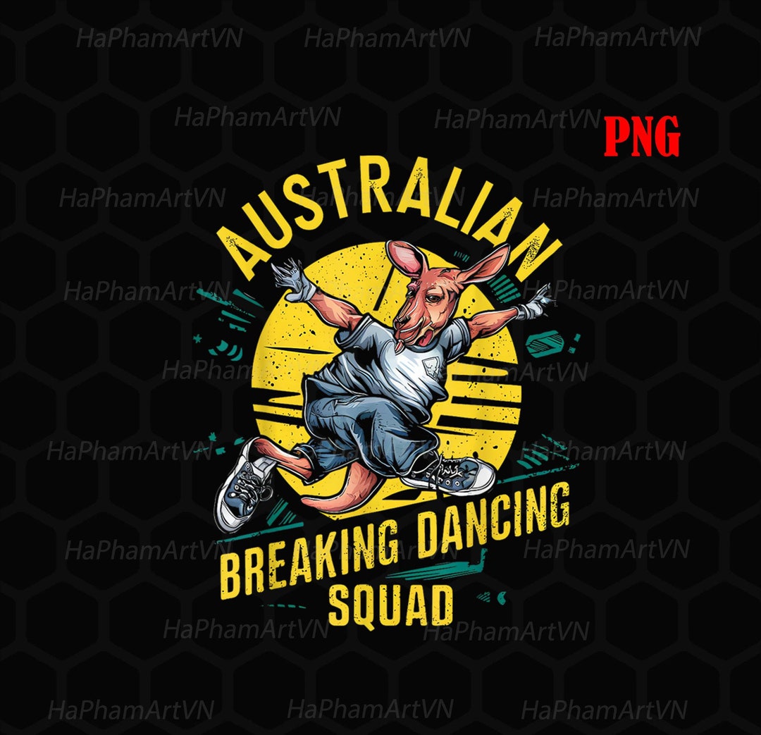 Australian Break Dancing Squad Kangaroo Png - Etsy