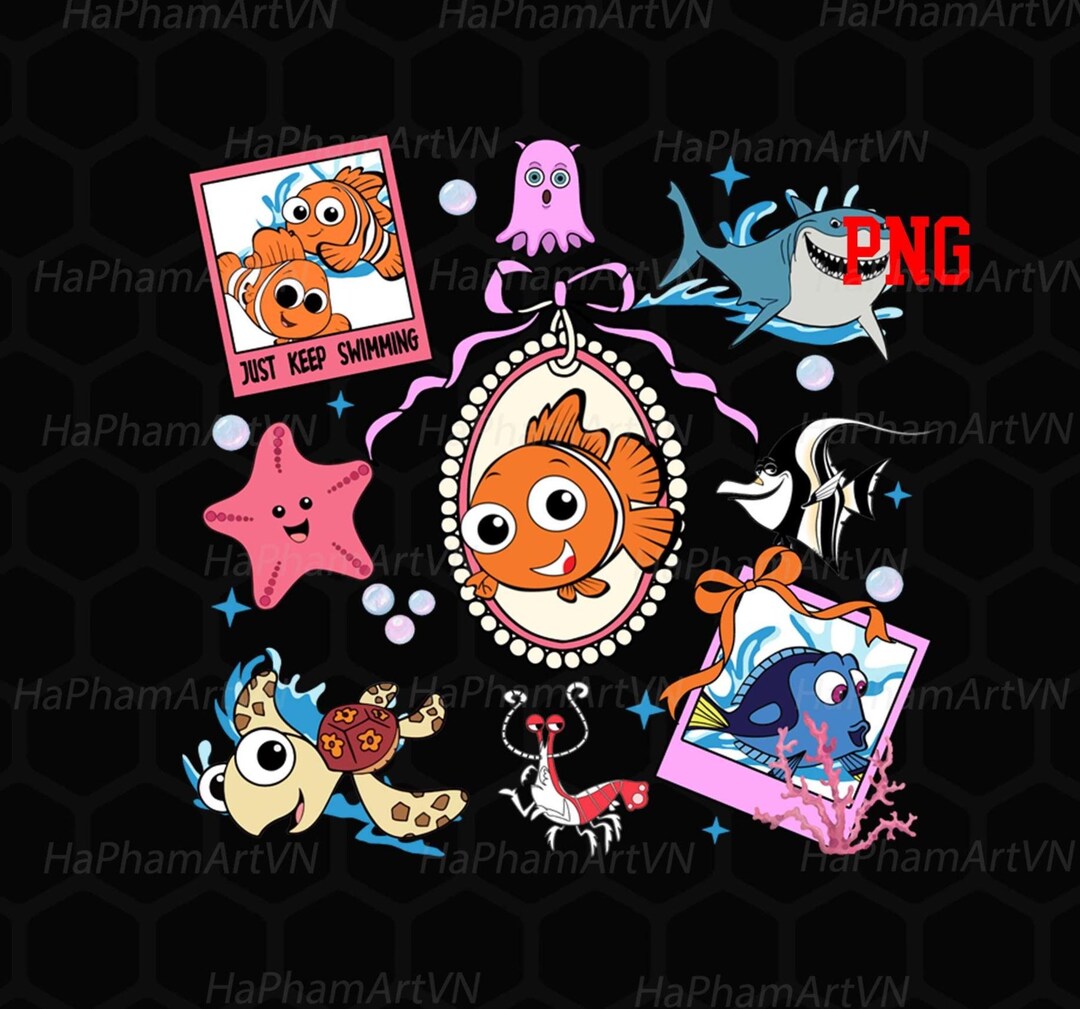 Just Keep Swimming Png, Nemo Mirror Png, Bow Coquette Png, Disney Png ...