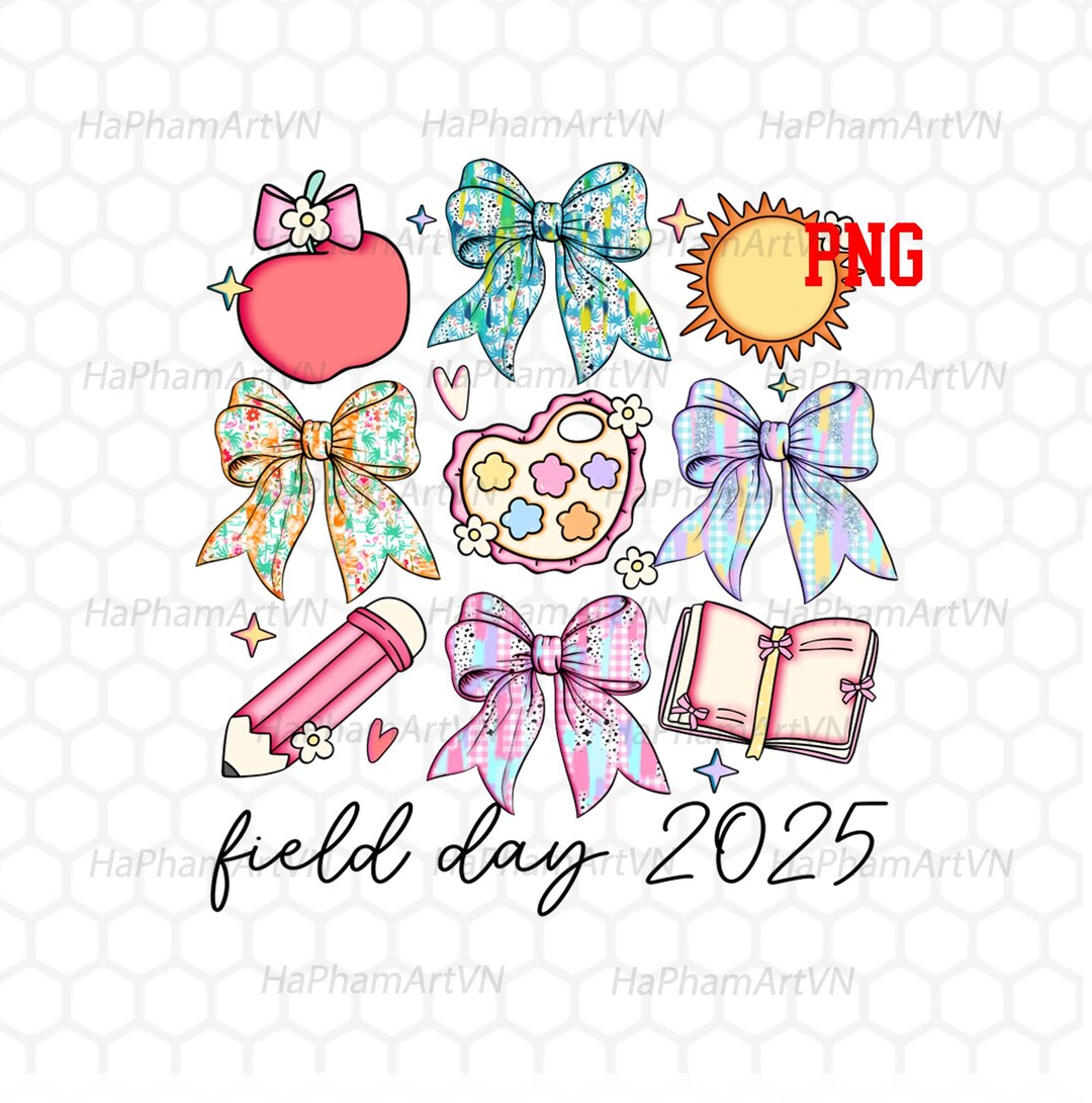 Field Day Coquette Bow Sublimation,field Day Png,teacher Field Day ...