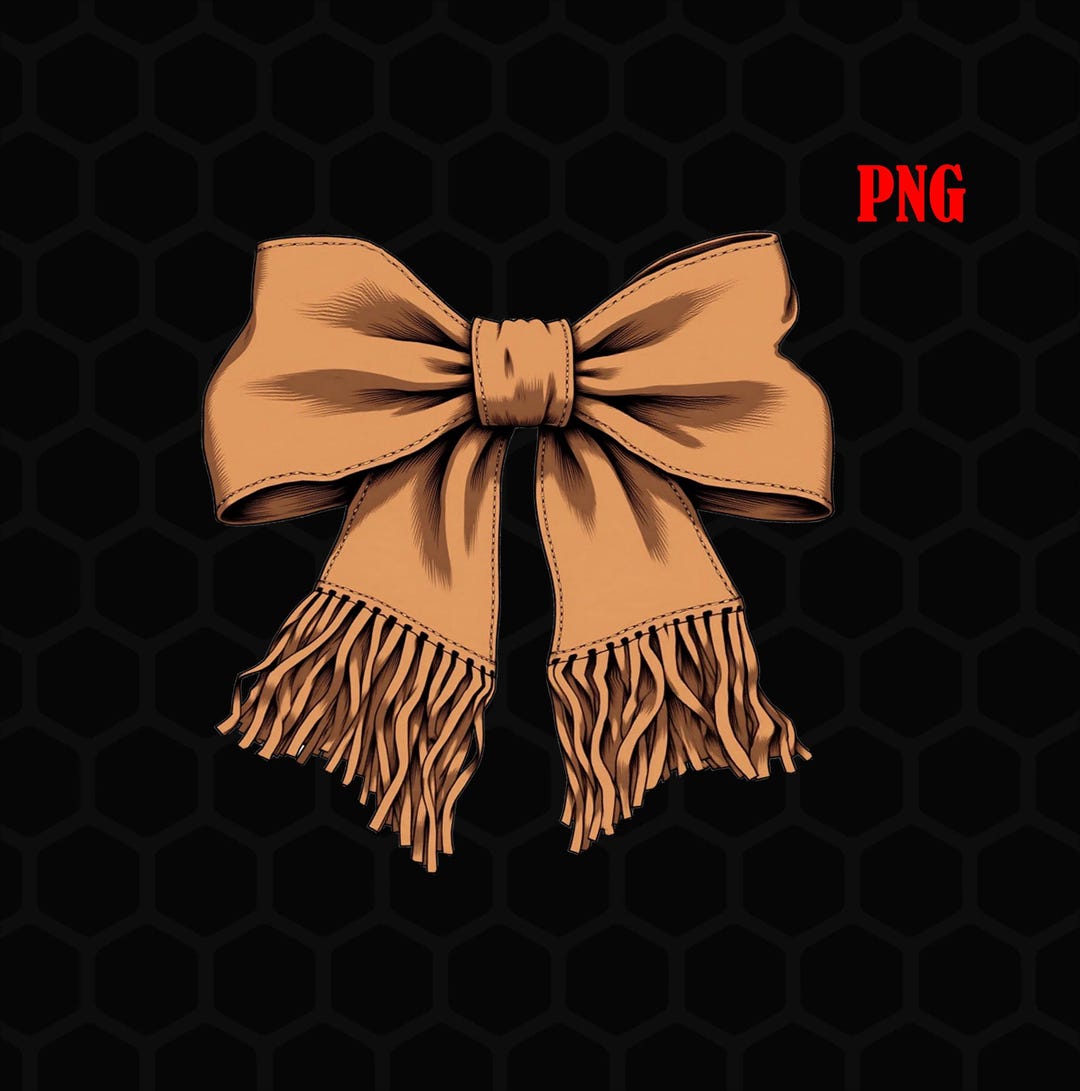 Howdy Brown Leather Bow Western Cowgirl Bow PNG - Etsy