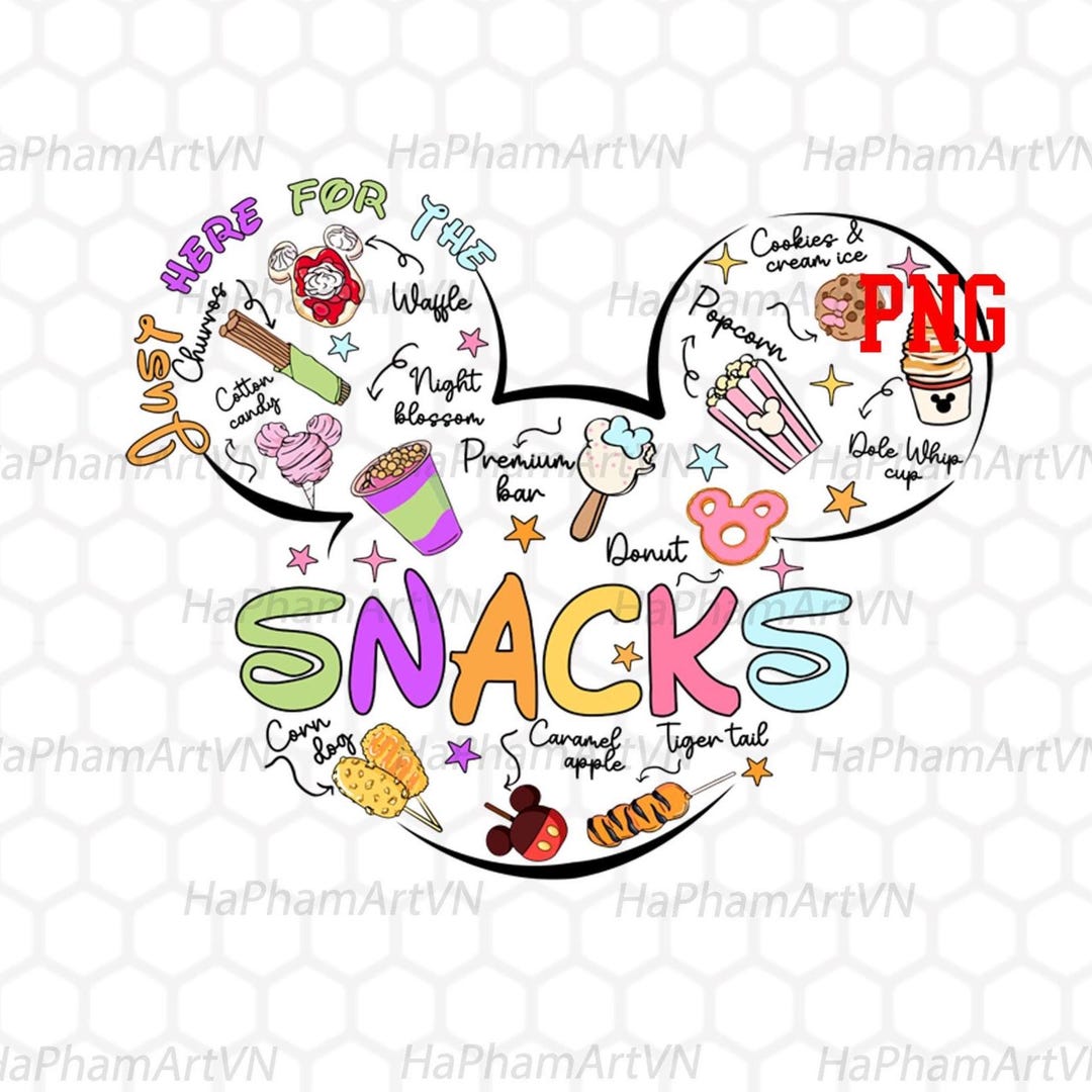 Just Here for the Snacks Png, Mouse Head Png, Mouse and Friends, Family ...
