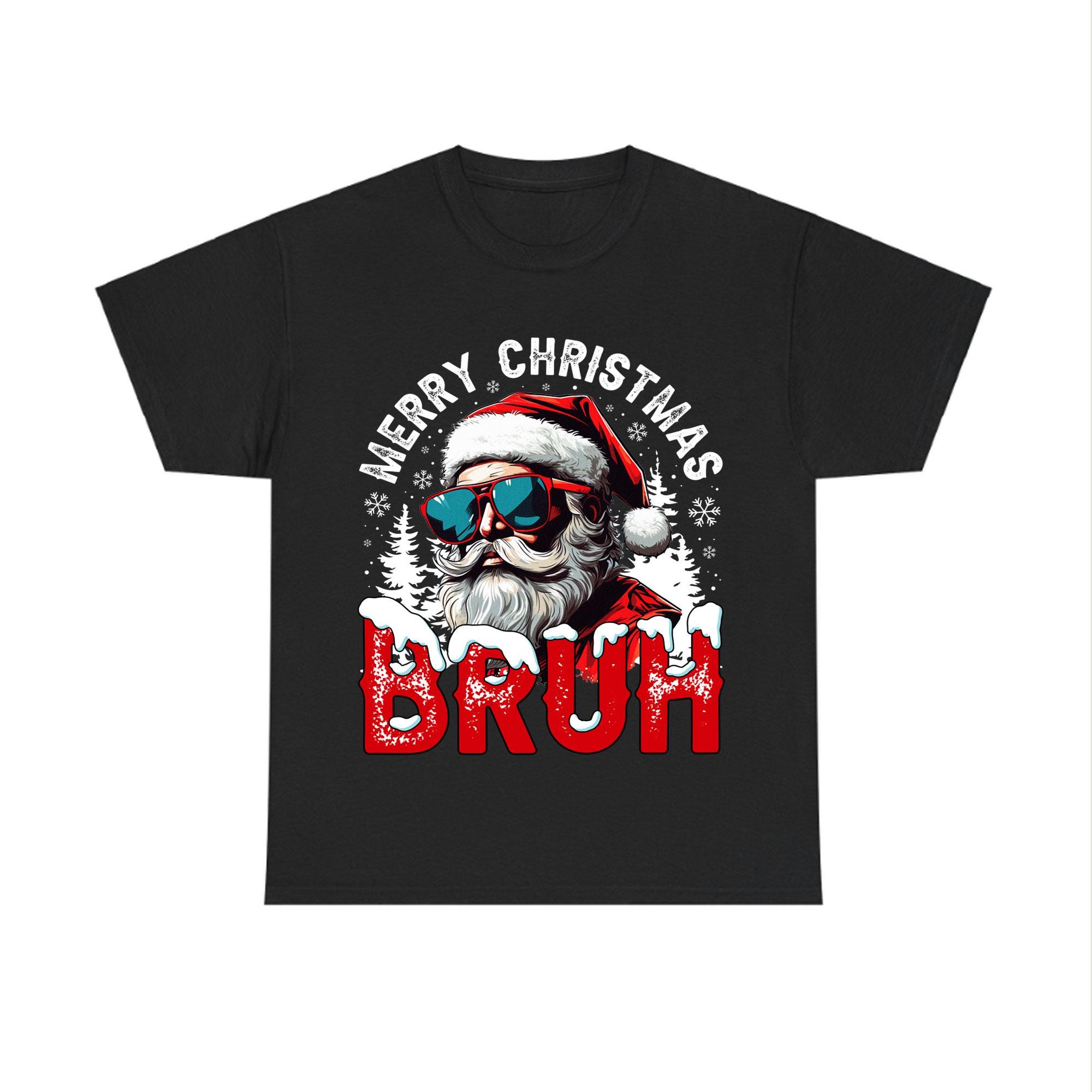 Merry Christmas Bruh Png, Distressed Santa Claus Png, Retro Bruh Merry ...