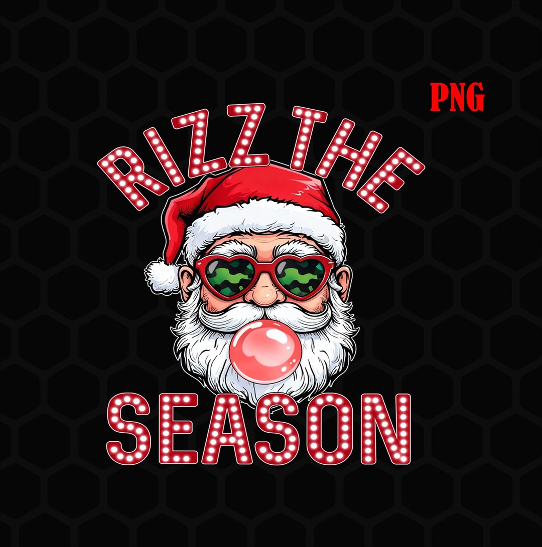 Rizz the Season Png, Skibidi Rizzmas Christmas Png, Santa Bruh ...