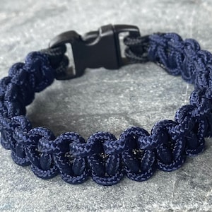 Navy Blue Paracord Adventure Bracelet With Buckle Clasp - Etsy