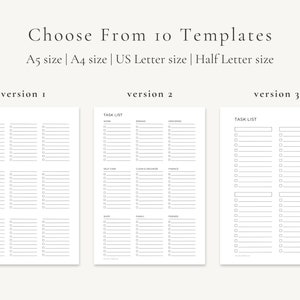 Task List Template | Task List Planner | Printable Task List | To-do ...