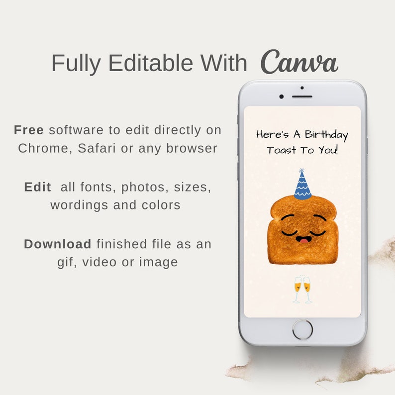 Editable Birthday Animated Ecard | Birthday Electronic Card | Mobile ...