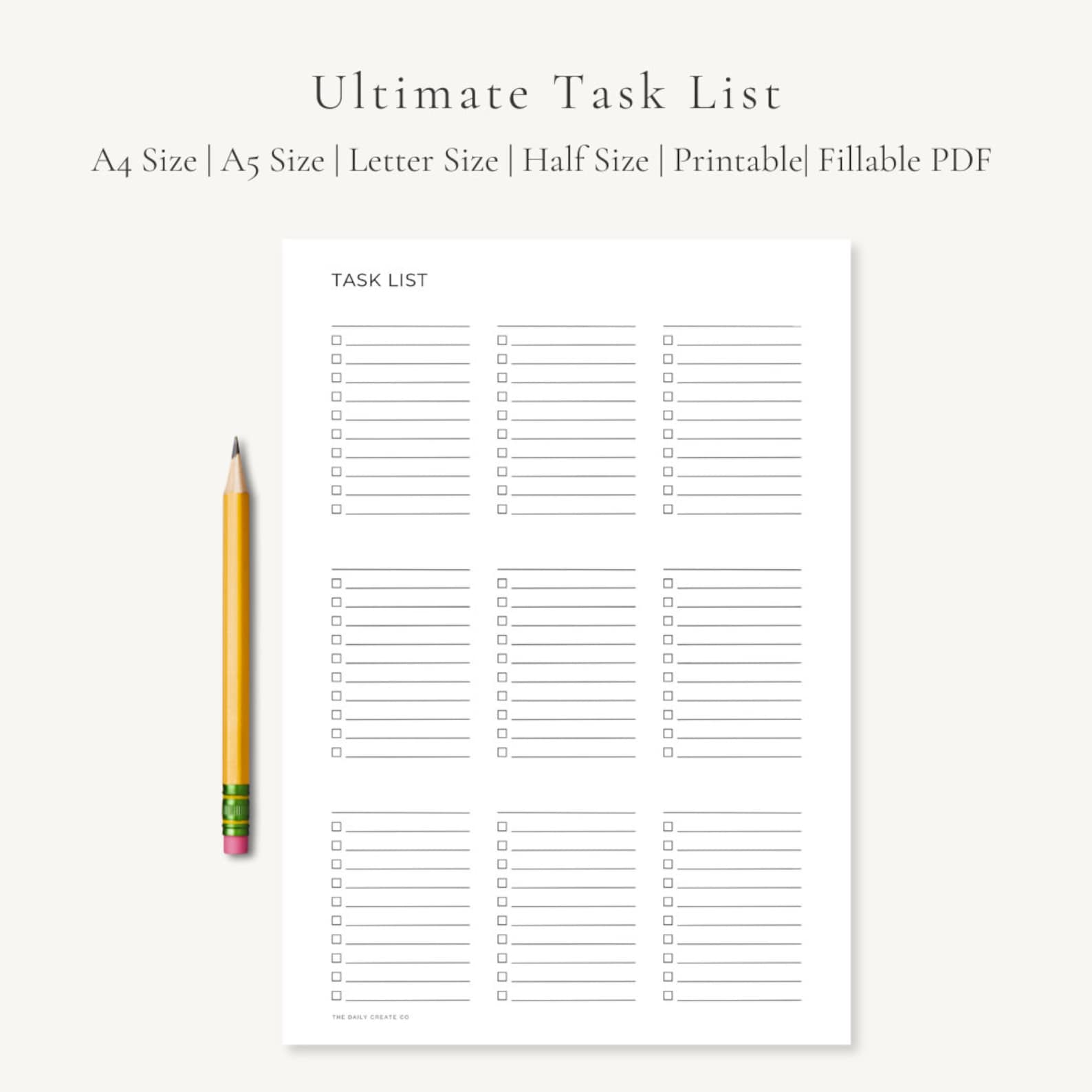 Task List Template Task List Planner Printable Task List To-do List ...