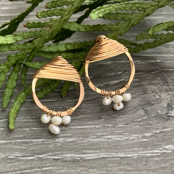 Hammered Wire Earrings - Etsy