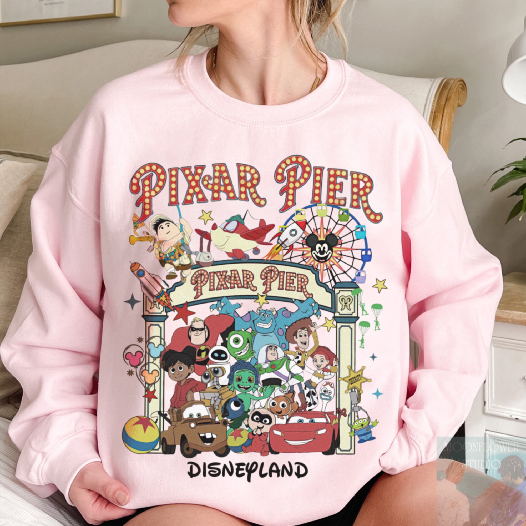 Vintage Meet Me at Pixar Pier Disney Pixar Characters Shirt, Disneyland ...