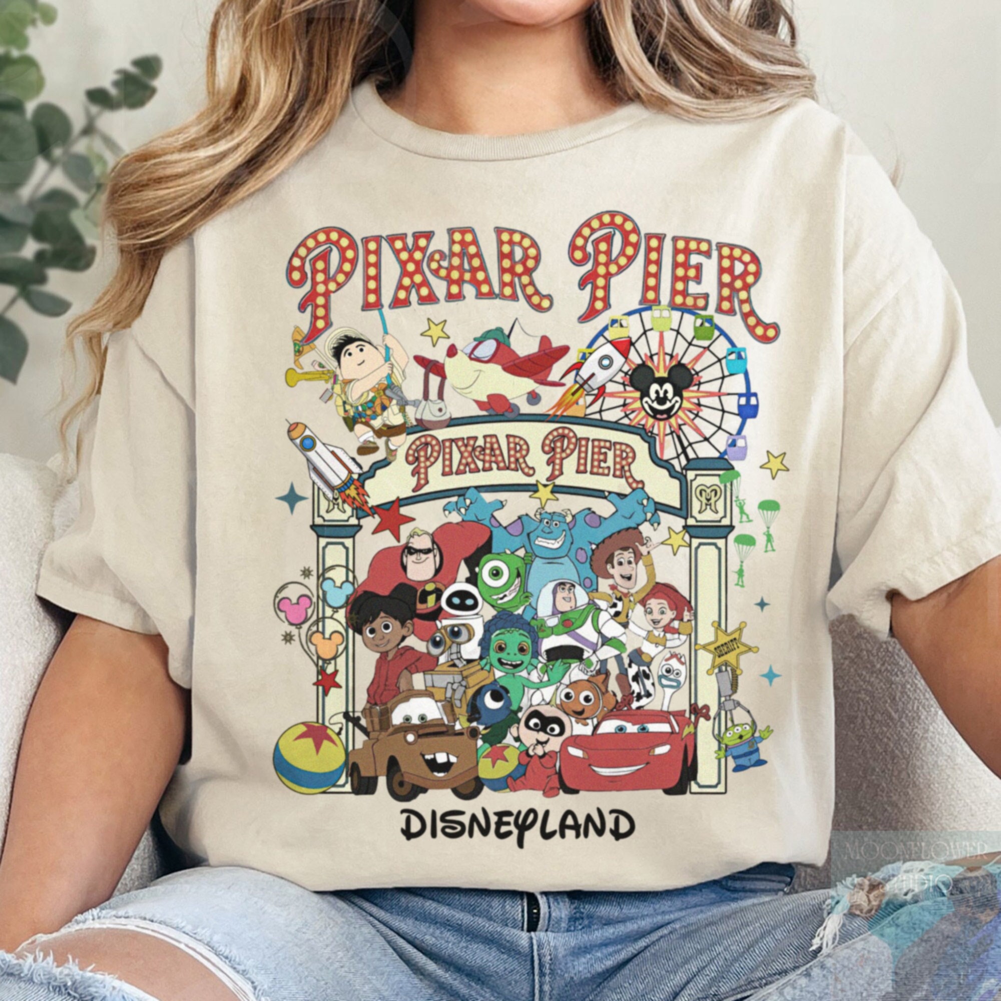 Vintage Meet Me at Pixar Pier Disney Pixar Characters Shirt, Disneyland ...