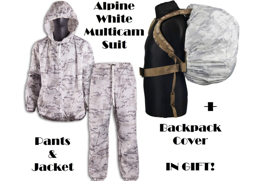 Multicam Alpine White Camouflage Suit | Winter Snow Camouflage Set ...