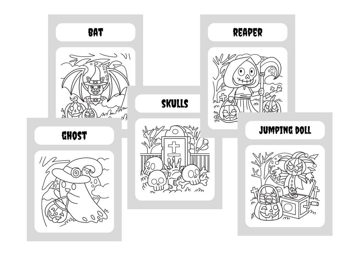 Halloween Printable Coloring Pages Kids Halloween Printable Coloring ...