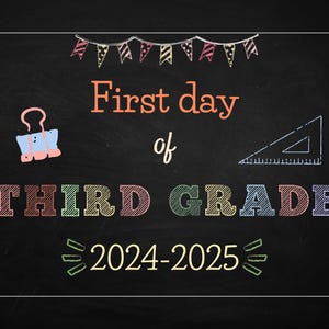 First Day of School Sign Printable, Printable Back to School Sign ...
