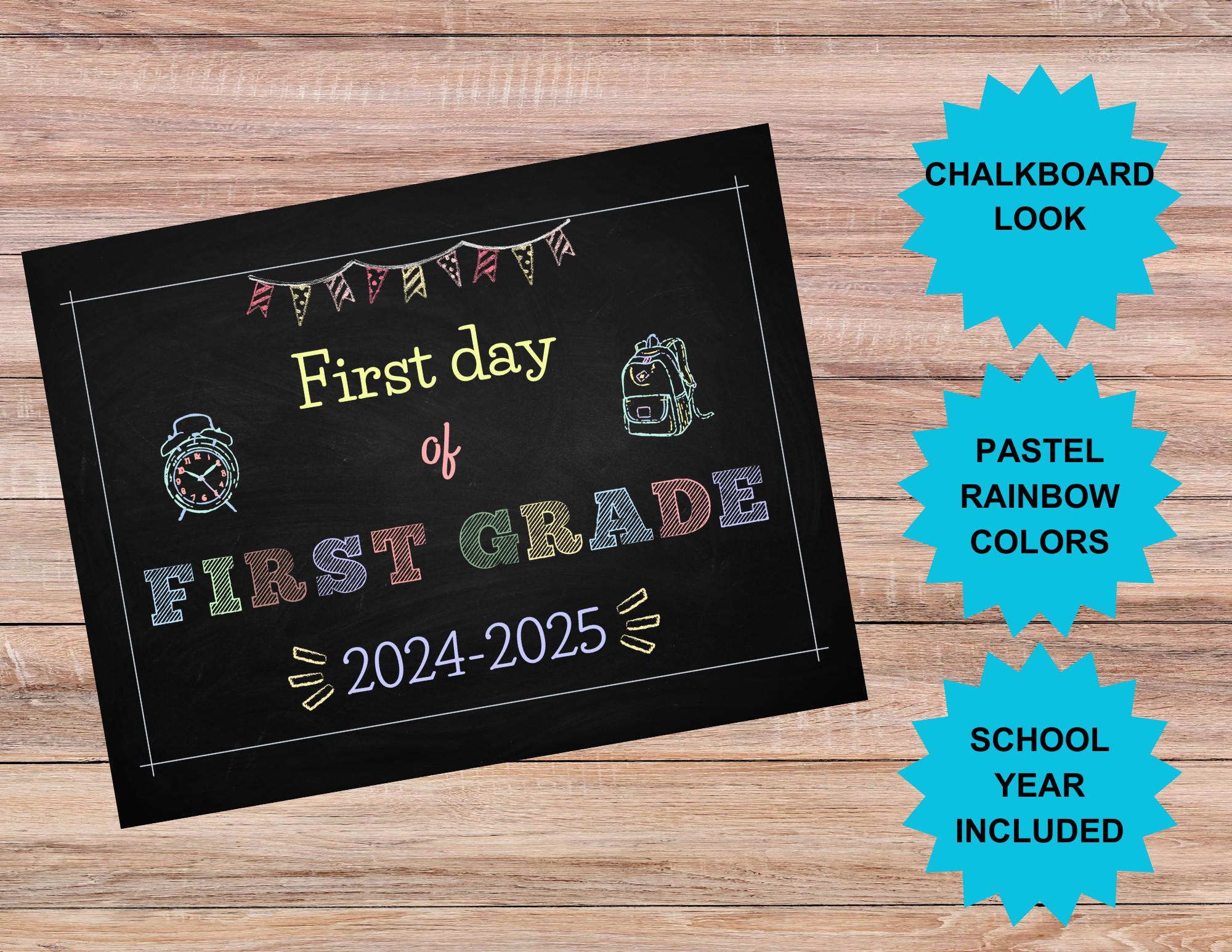 First Day of School Sign Printable, Printable Back to School Sign ...