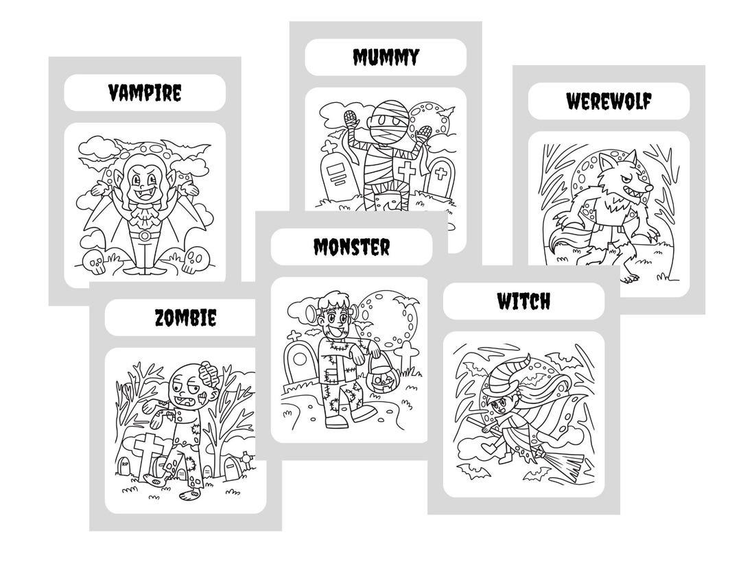 Halloween Printable Coloring Pages Kids Halloween Printable Coloring ...