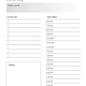 Printable Daily Planner, Digital Planner, Work Planner, A4 Size, Letter ...