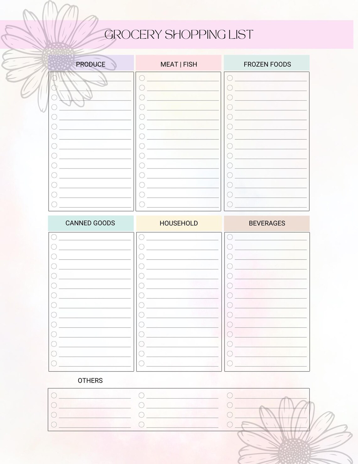 Printable to Do Bundle, Meal Planner, to Do List, Grocery Shopping List ...