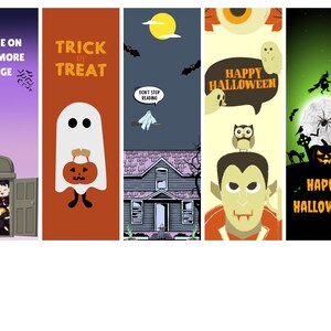 Halloween Bookmarks, Digital Bookmarks, Digital Download, Printable ...