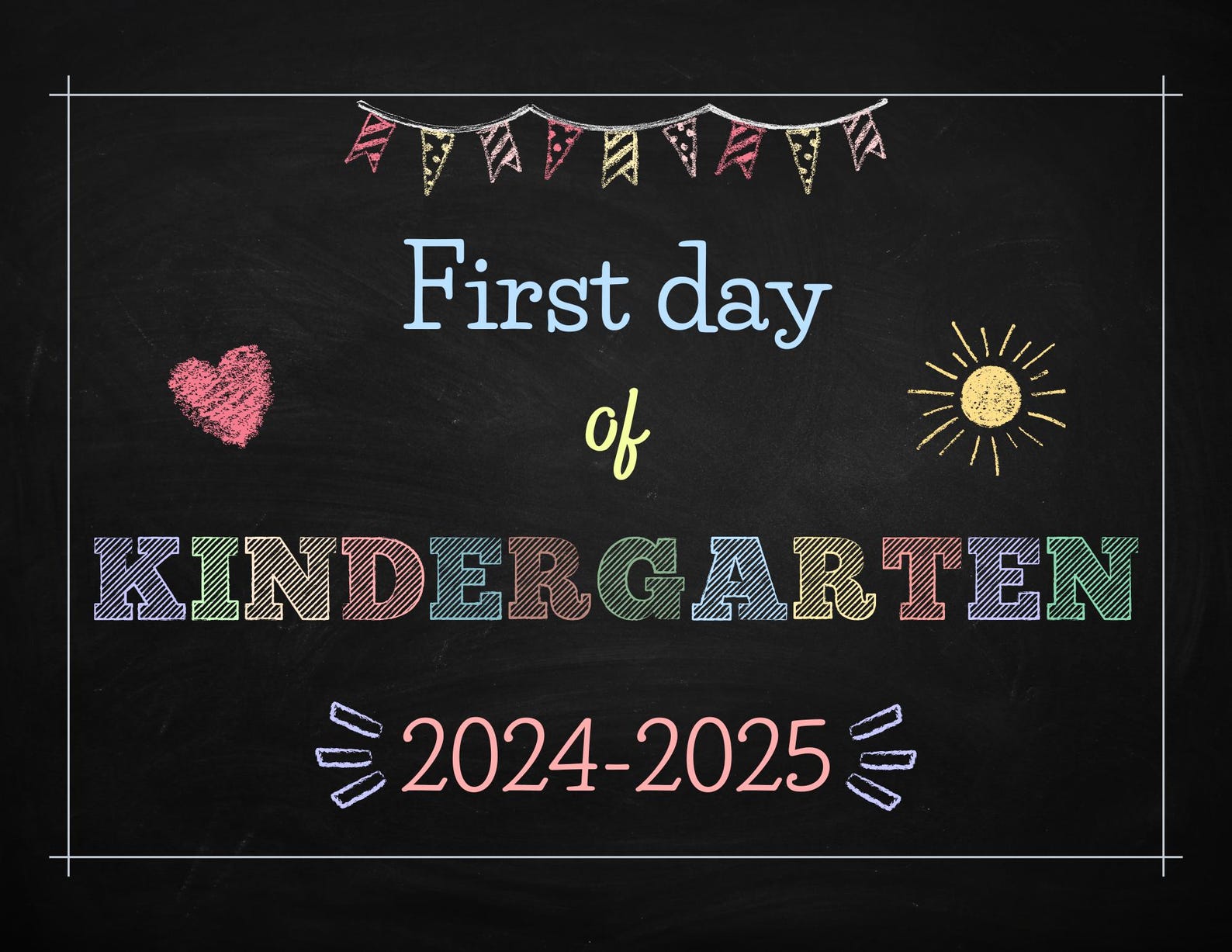 First Day of School Sign Printable, Printable Back to School Sign ...