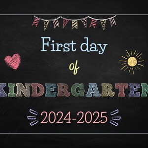 First Day of School Sign Printable, Printable Back to School Sign ...