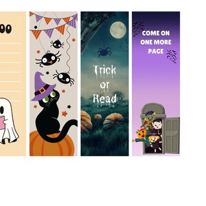 Halloween Bookmarks, Digital Bookmarks, Digital Download, Printable ...