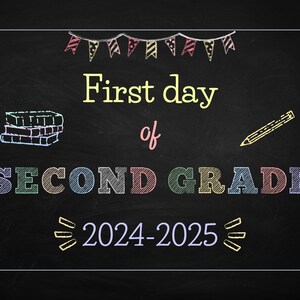 First Day of School Sign Printable, Printable Back to School Sign ...
