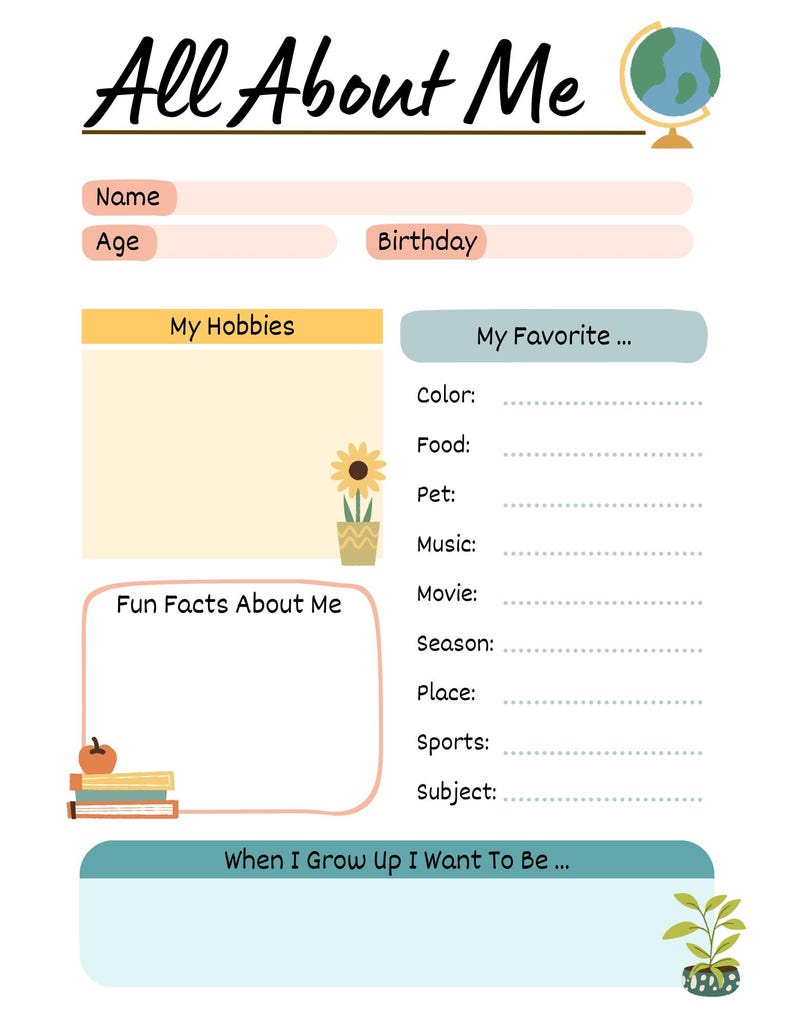 First Day of School, Back to School Activity Sheet, School Keepsake ...