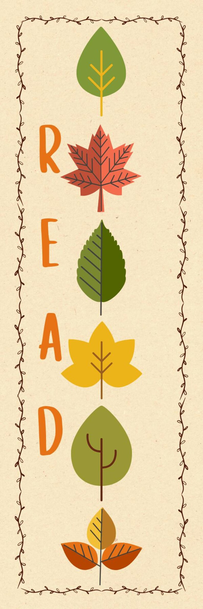 Fall Printable Bookmarks, 4 Digital Bookmarks, Instant Download, Fall ...