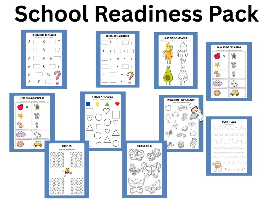 Printable Summer Activity Book, School Readiness Pack, Kids Activity ...