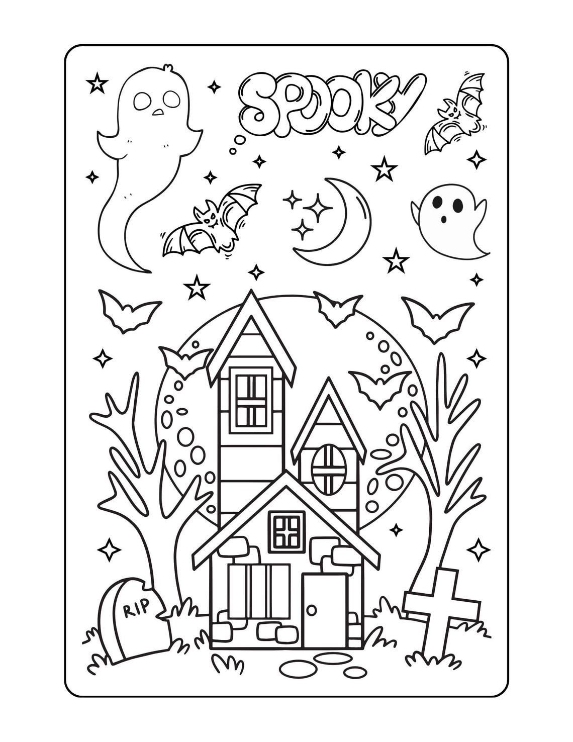 Halloween Digital Download Activity Booklet, Fun Coloring Pages ...