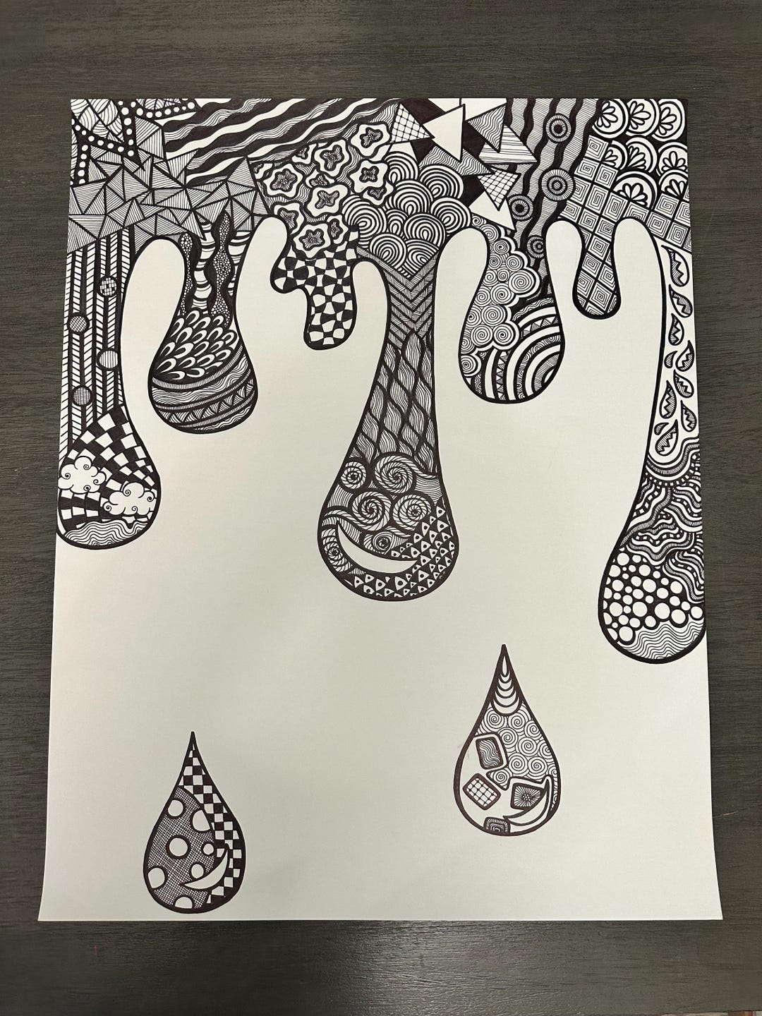 Poster Drippy Doodle Hand Drawn - Etsy