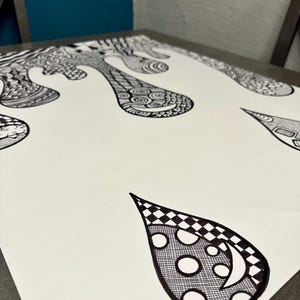 Poster Drippy Doodle Hand Drawn - Etsy