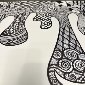 Poster Drippy Doodle Hand Drawn - Etsy