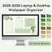 2025-2026 Desktop Wallpaper Organizer, Aesthetic Botanical Desktop ...