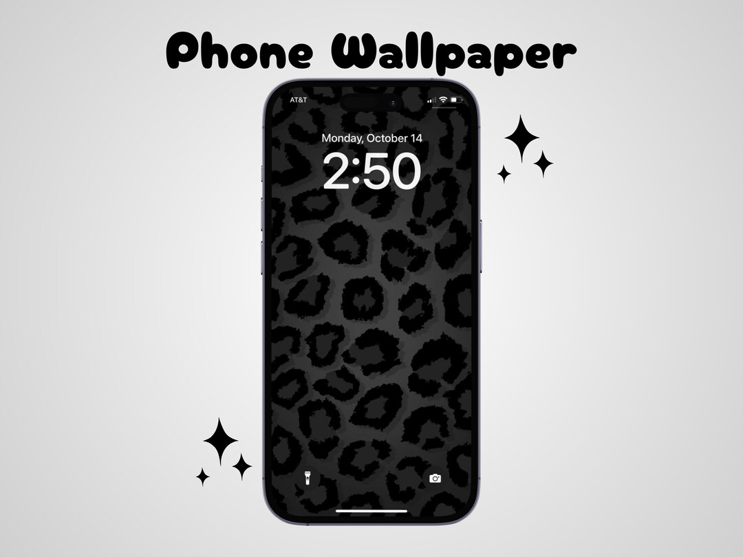 Y2k Aesthetic Leopard Print Phone Wallpaper | Black and Grey Animal ...