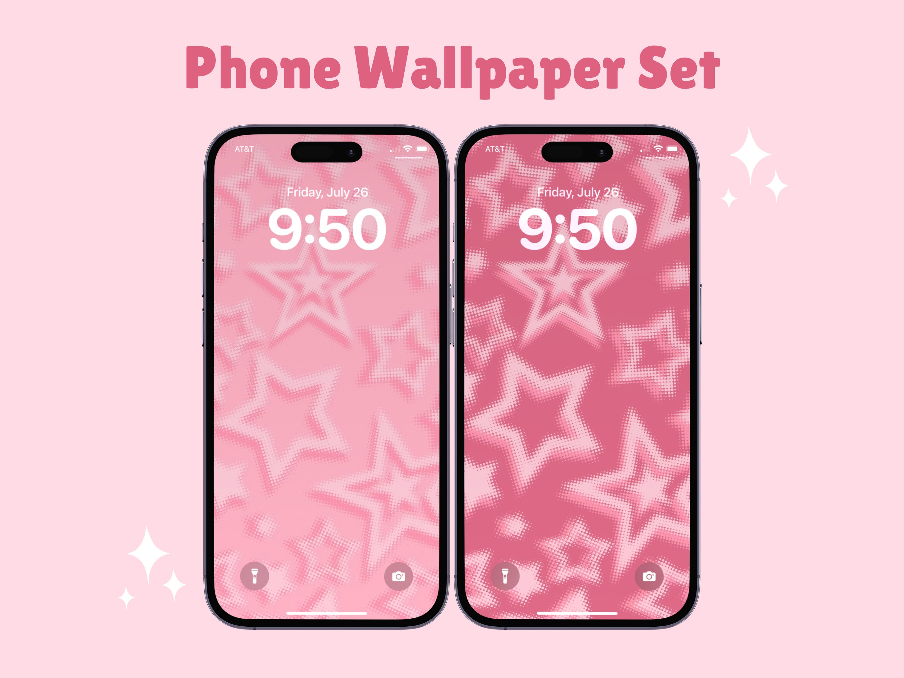 Y2K Star Phone Wallpaper Set | Aesthetic Halftone iPhone Wallpaper ...