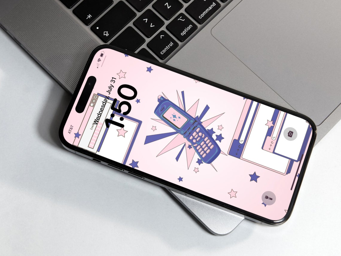 Y2K Aesthetic Phone Wallpaper | Cute iPhone Wallpaper | Pink & Purple ...
