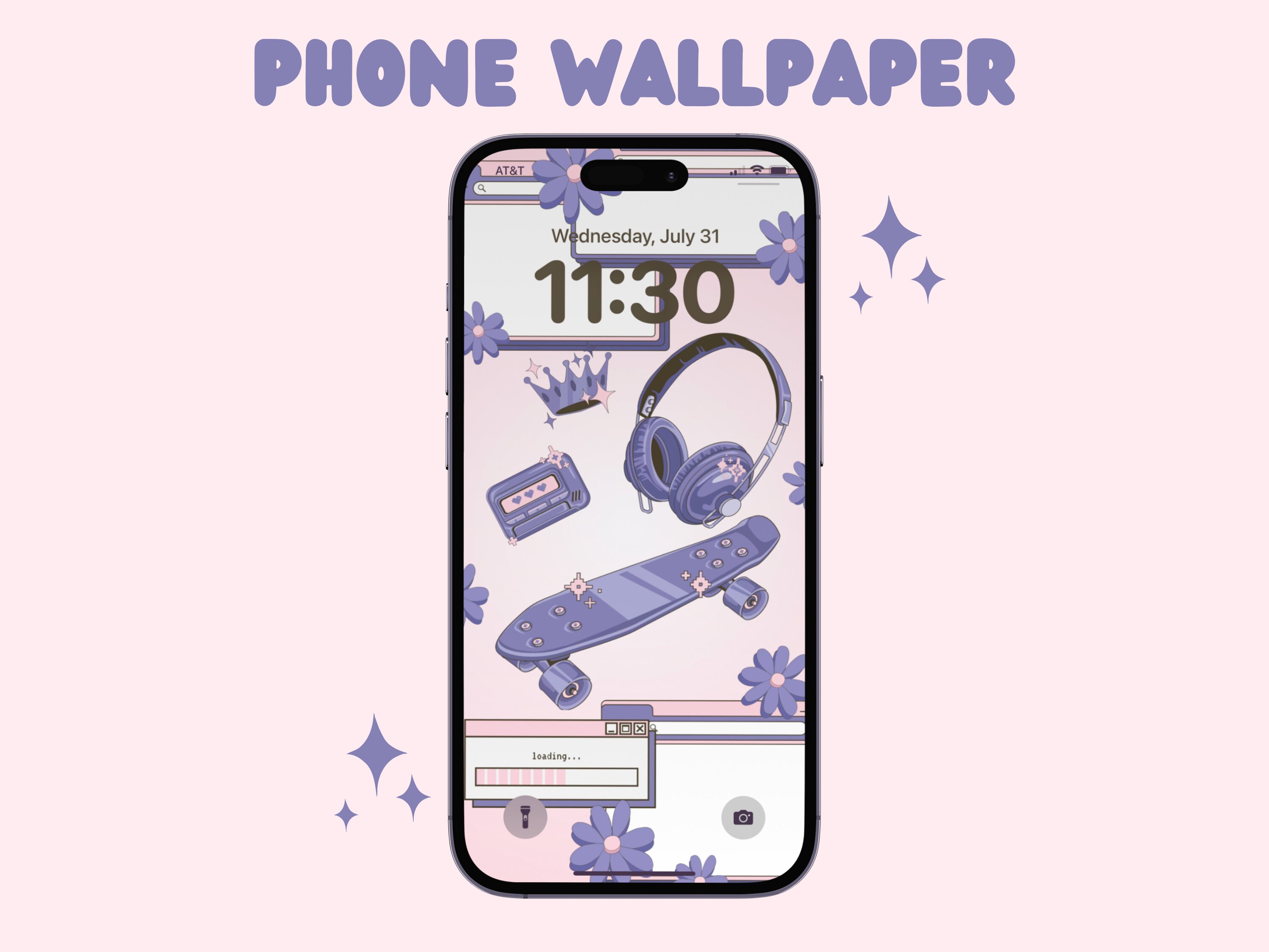 Y2K Aesthetic Phone Wallpaper | Cute iPhone Wallpaper | Pink & Purple ...