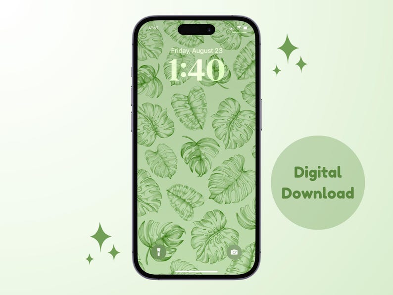 Botanical Phone Wallpaper | Tropical iPhone Wallpaper | Aesthetic Lock ...