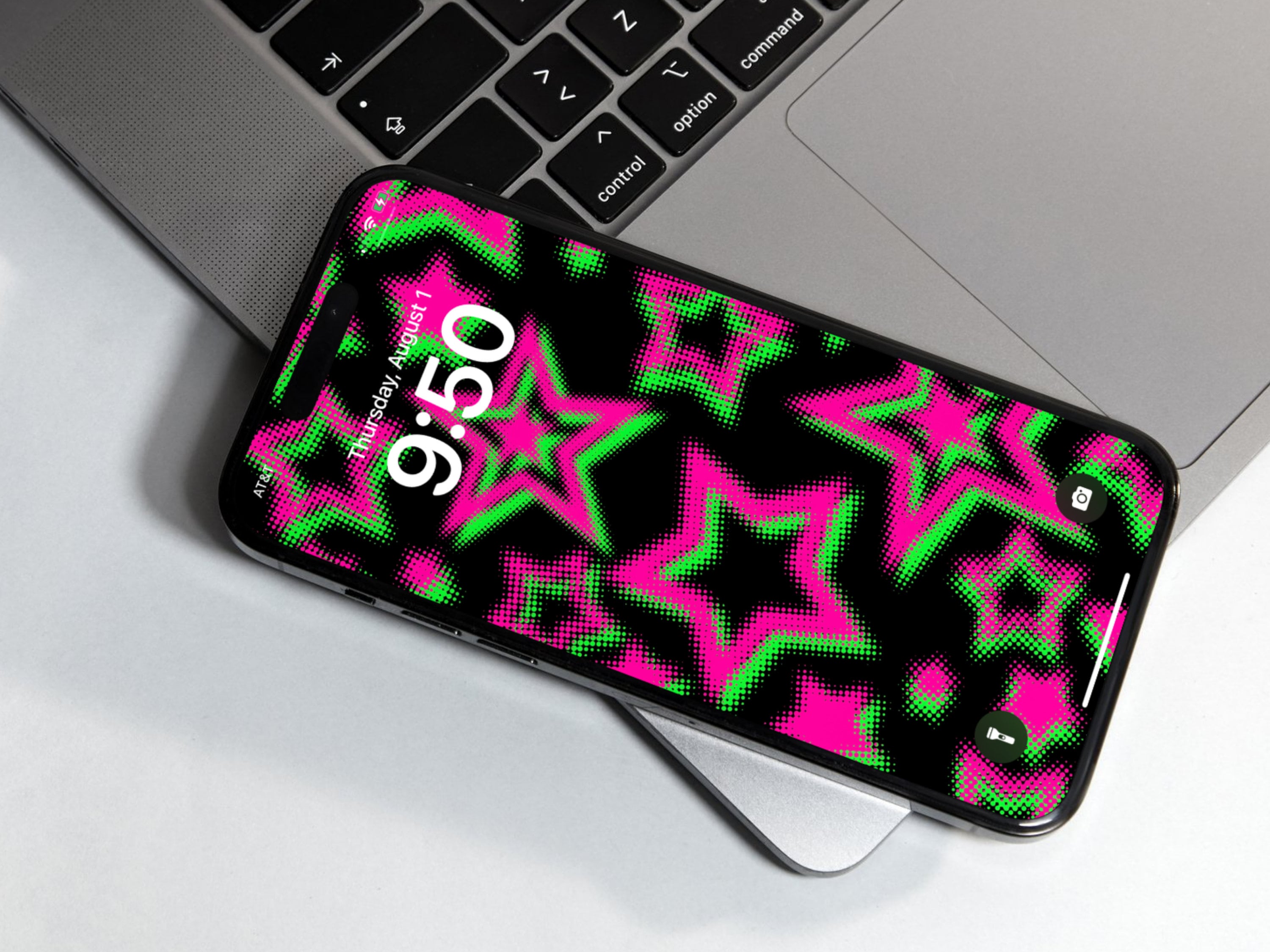 Y2K Star Phone Wallpaper | Aesthetic Halftone iPhone Wallpaper | Neon ...