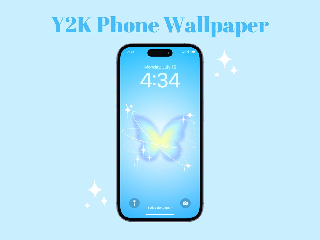 Y2K Aesthetic Phone Wallpaper | Cute Butterfly iPhone Wallpaper ...