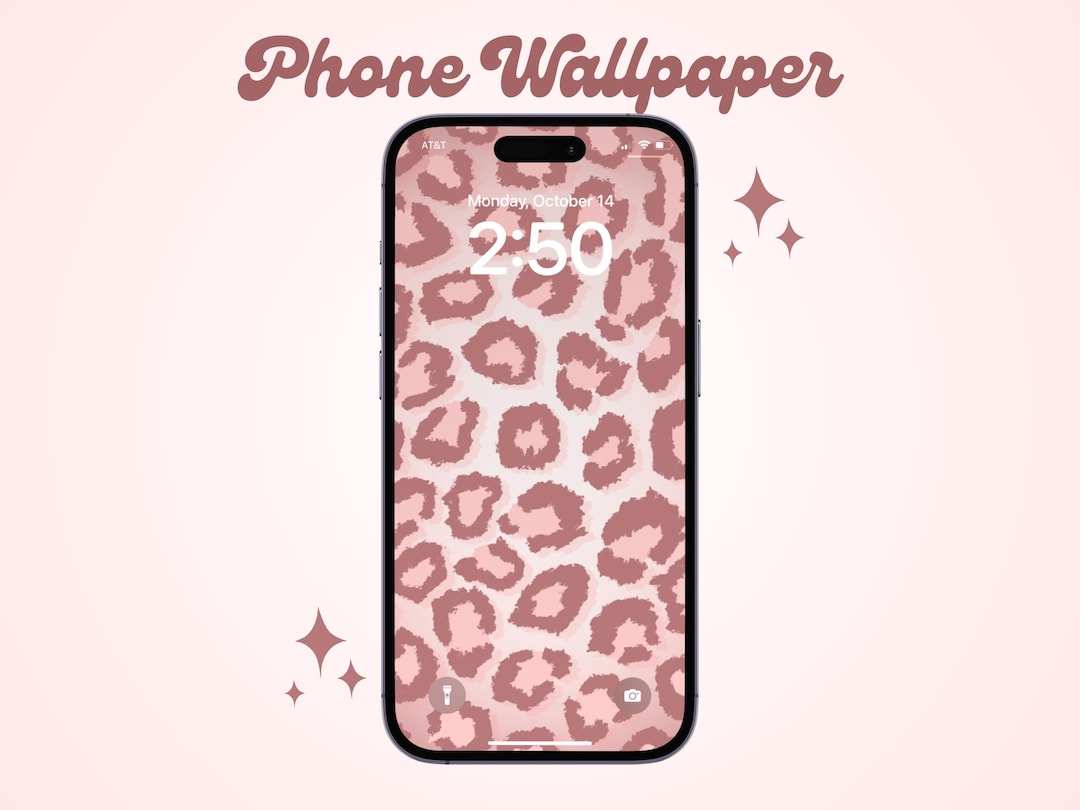 Pink Leopard Print Phone Wallpaper | Cute Animal Print iPhone ...