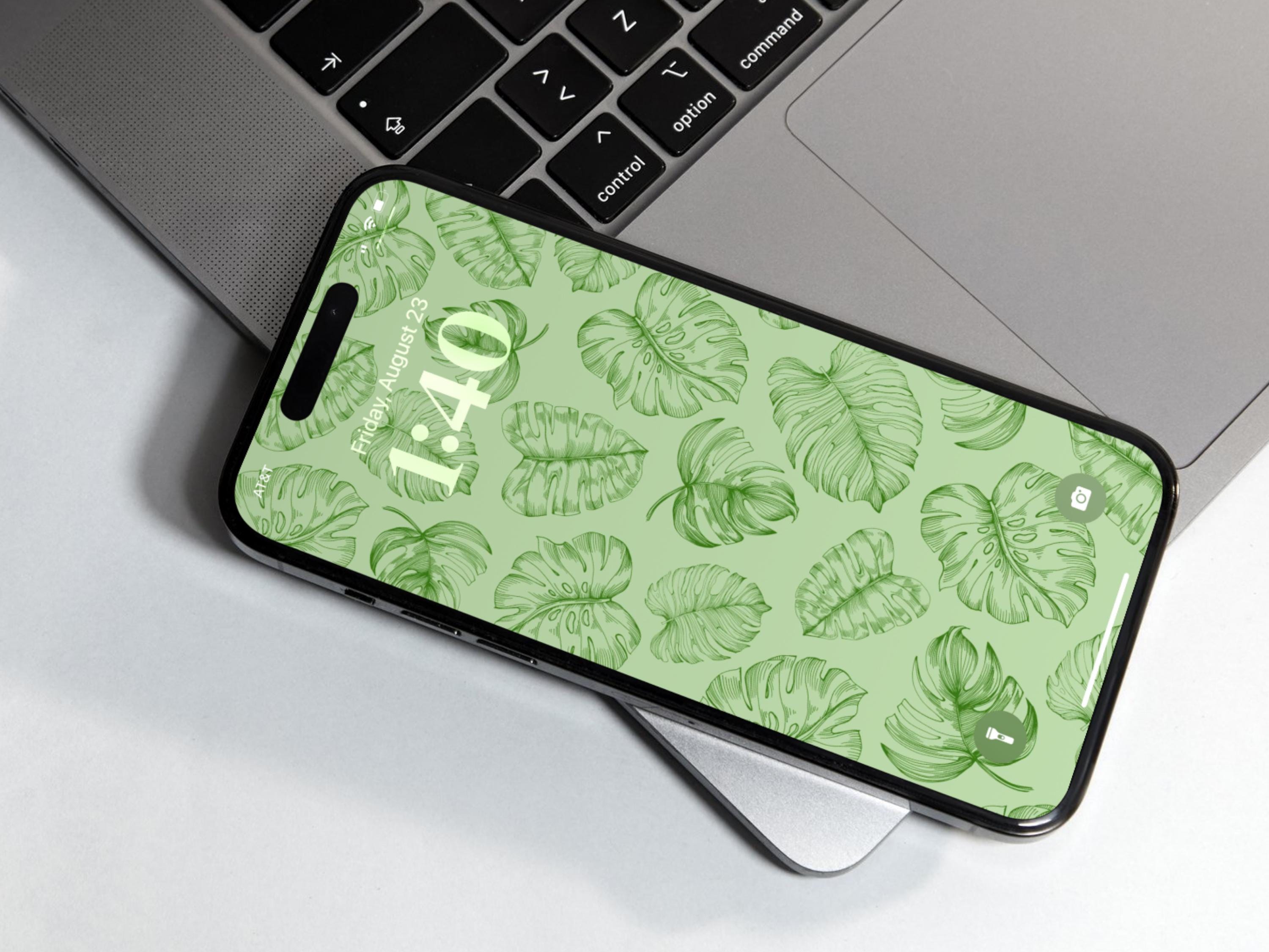 Botanical Phone Wallpaper | Tropical iPhone Wallpaper | Aesthetic Lock ...