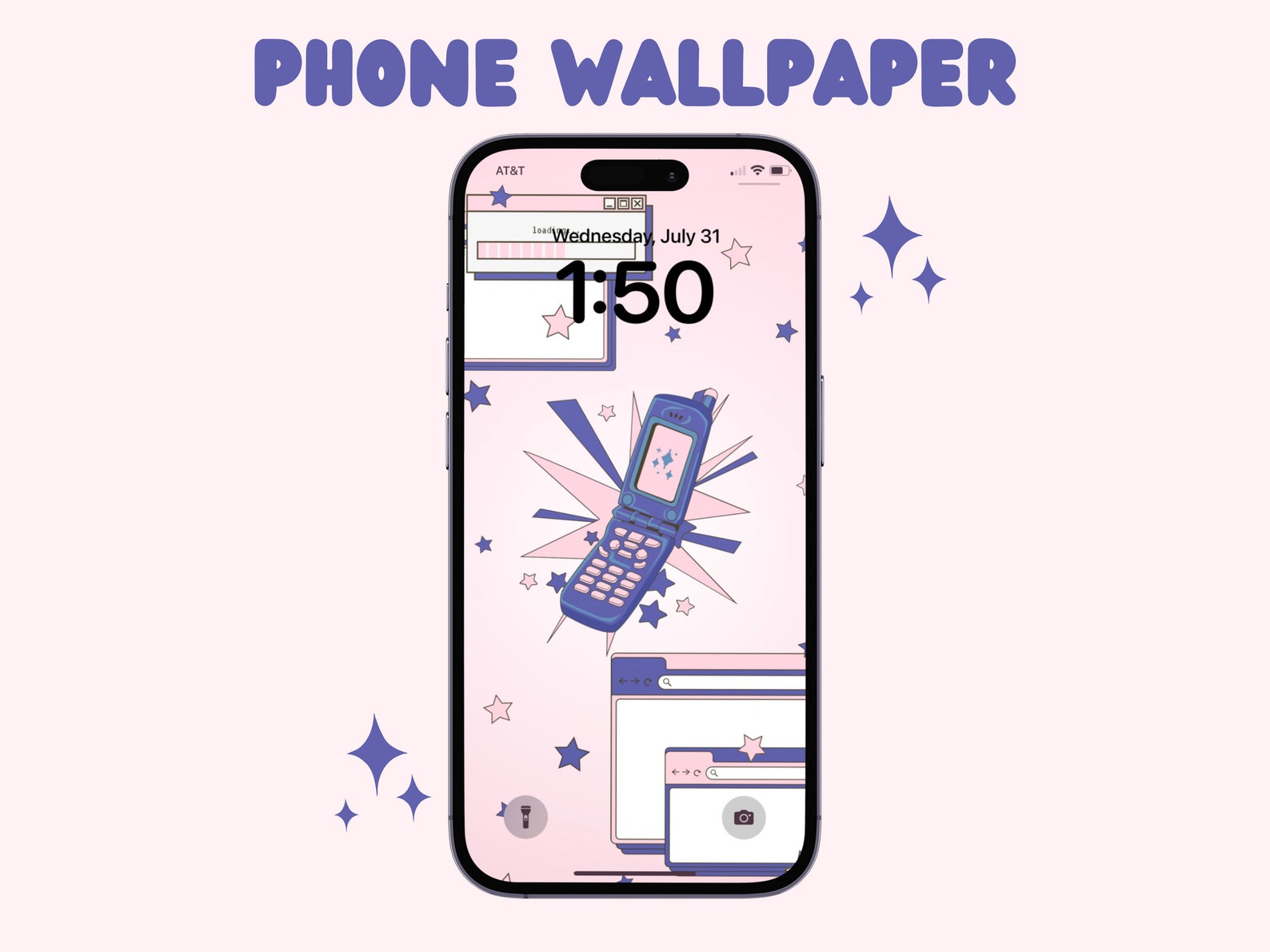 Y2K Aesthetic Phone Wallpaper | Cute iPhone Wallpaper | Pink & Purple ...