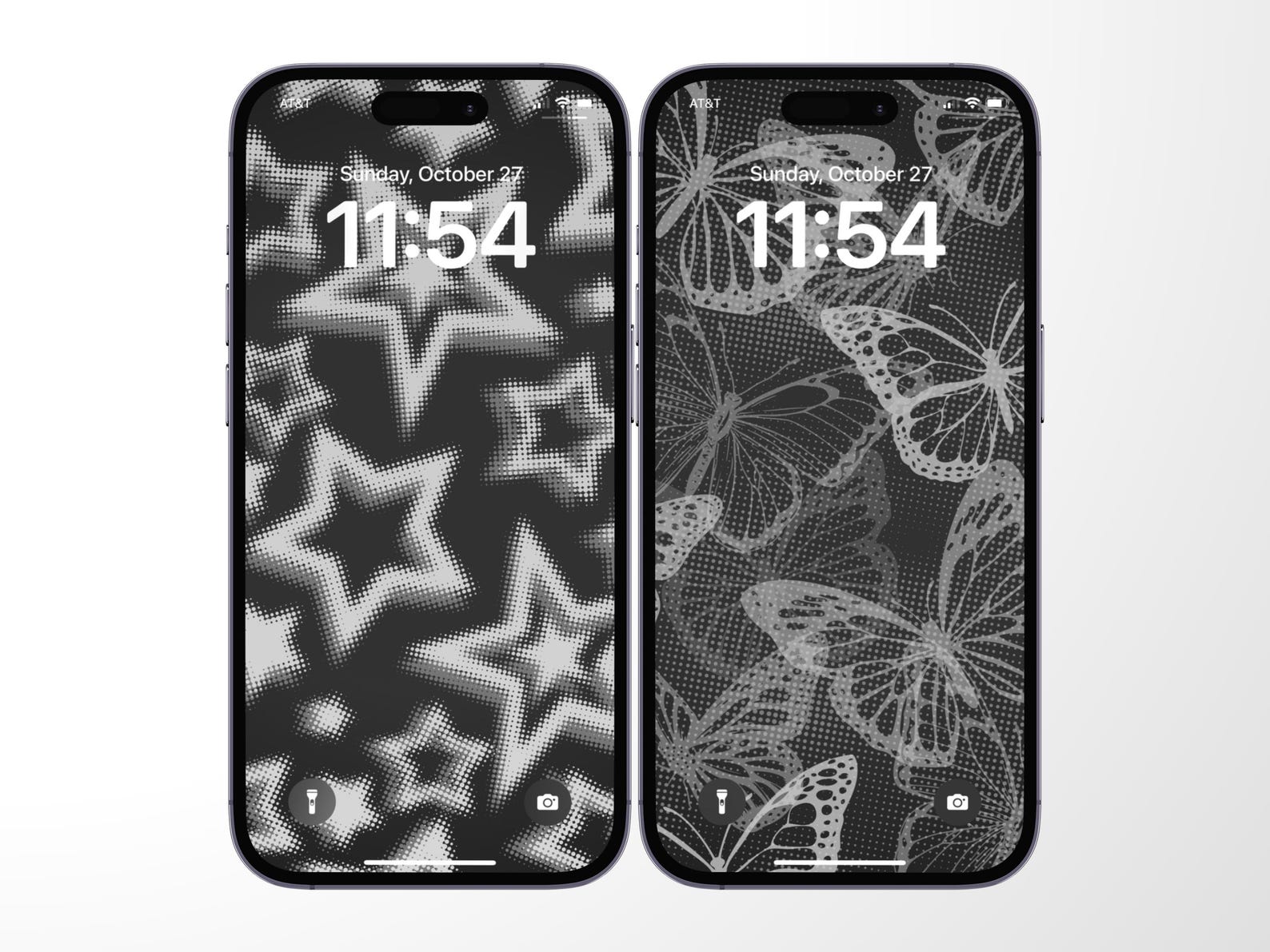 Y2K Aesthetic Grunge Phone Wallpaper 8-pack | Retro Black & White Edgy ...