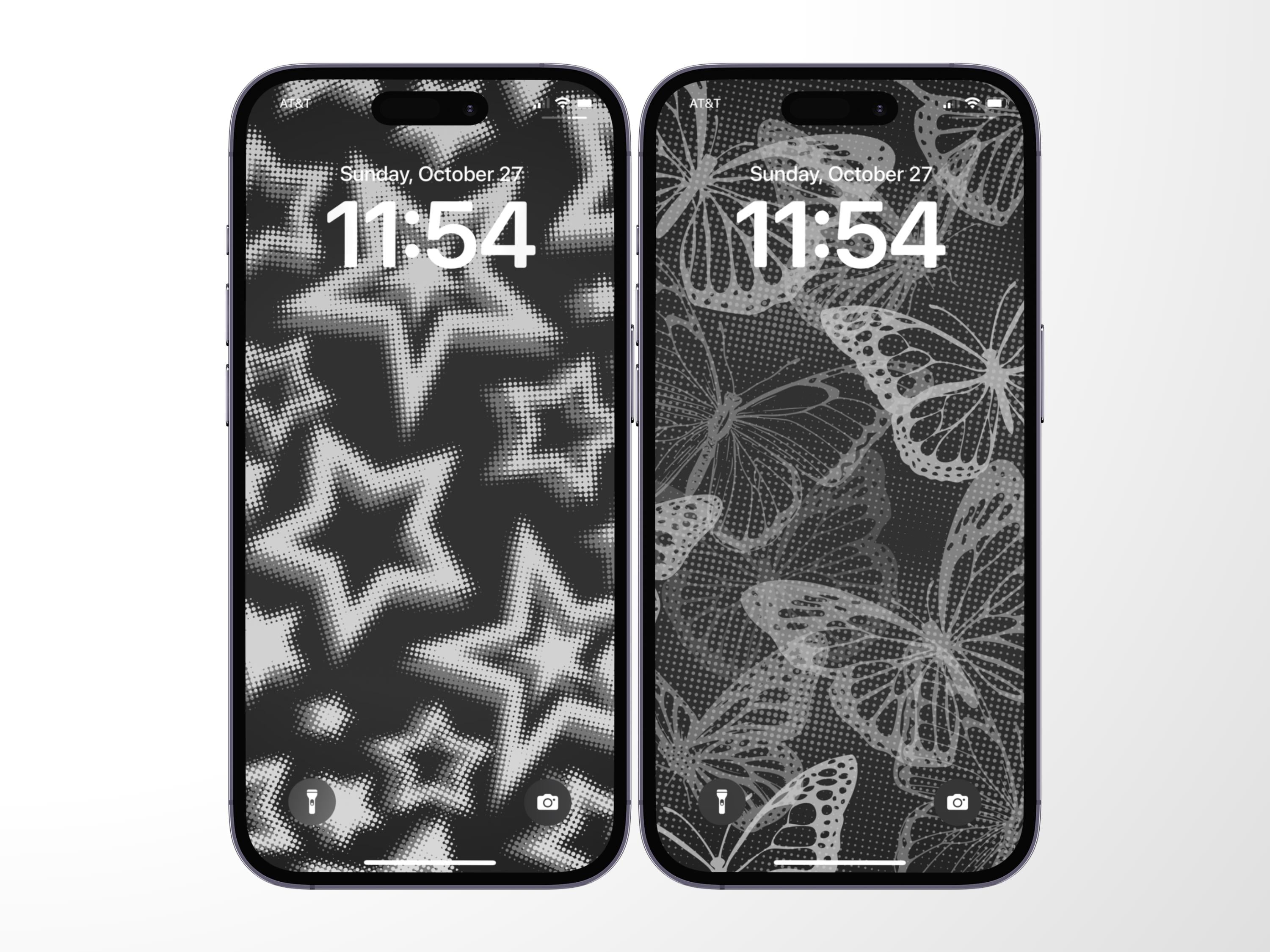 Y2K Aesthetic Grunge Phone Wallpaper 8-pack | Retro Black & White Edgy ...