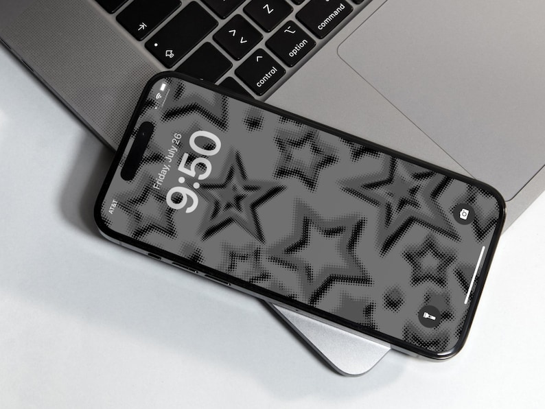 Y2K Star Phone Wallpaper Set | Aesthetic Halftone iPhone Wallpaper ...